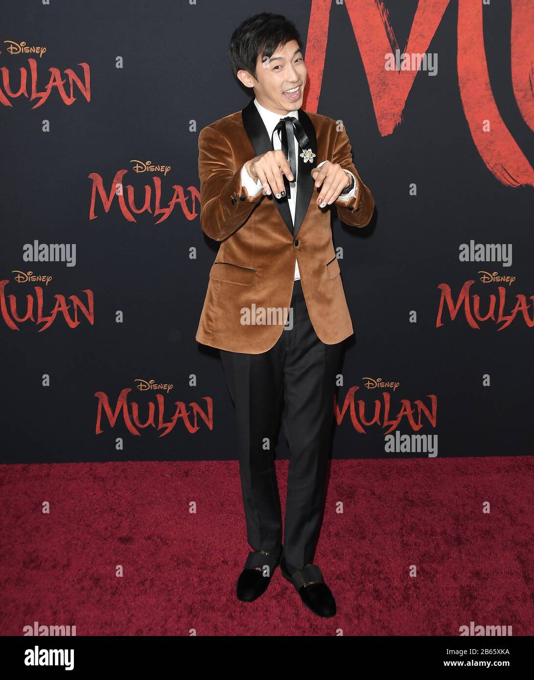 Los Angeles, USA. 09th Mar, 2020. Jimmy Wong arrives at the Disney's ...