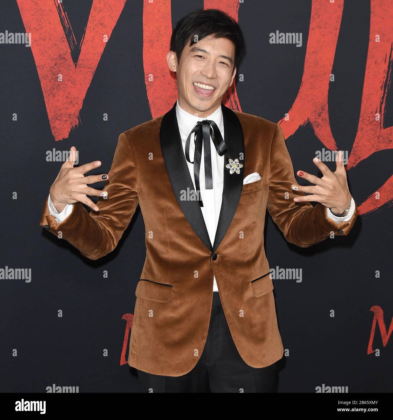 Los Angeles, USA. 09th Mar, 2020. Jimmy Wong arrives at the Disney's ...