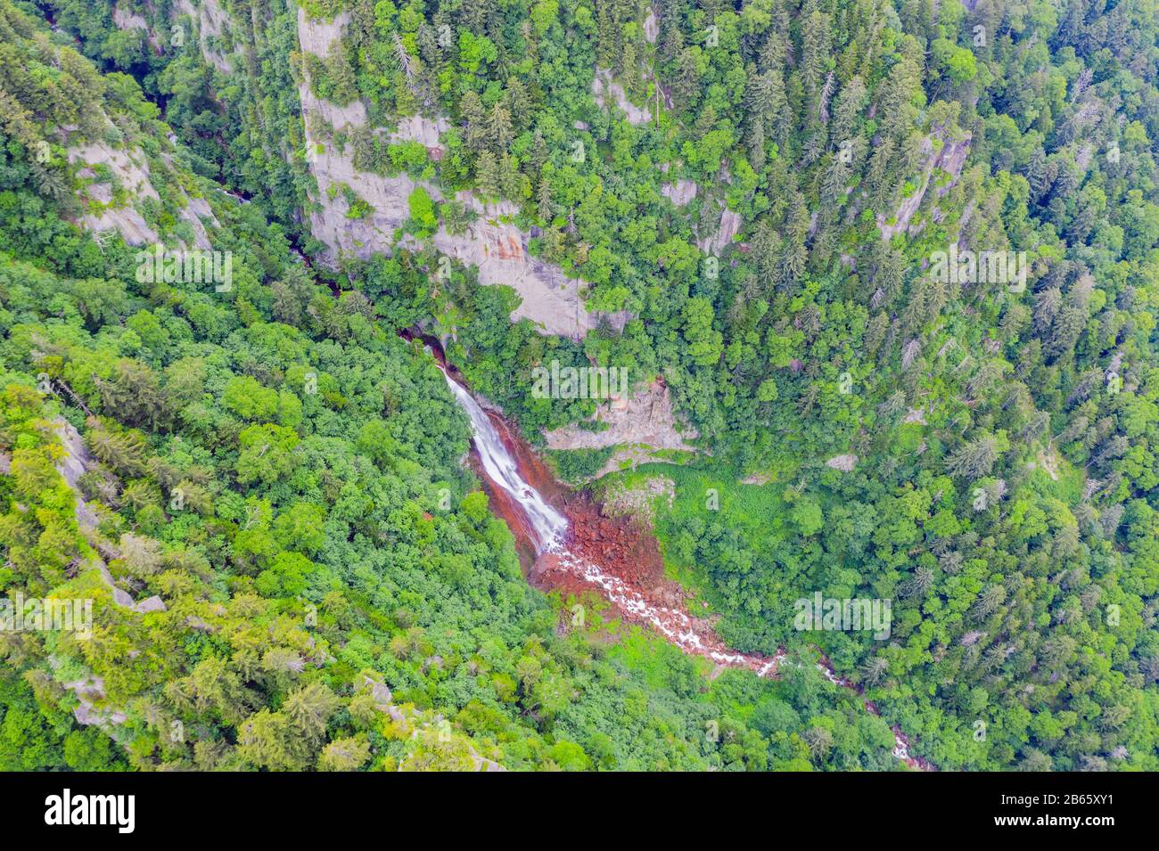 Japan, Hokkaido, Daisetsuzan National Park, Sounkyo, Ginga falls Stock ...