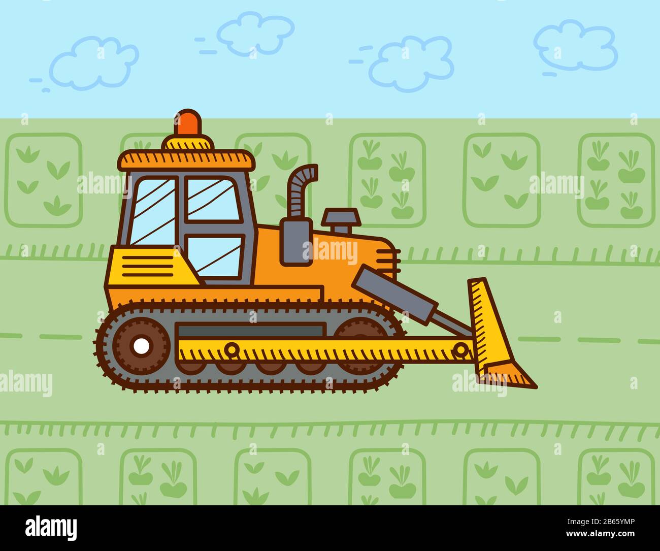 Bulldozer cartoon hi-res stock photography and images - Alamy
