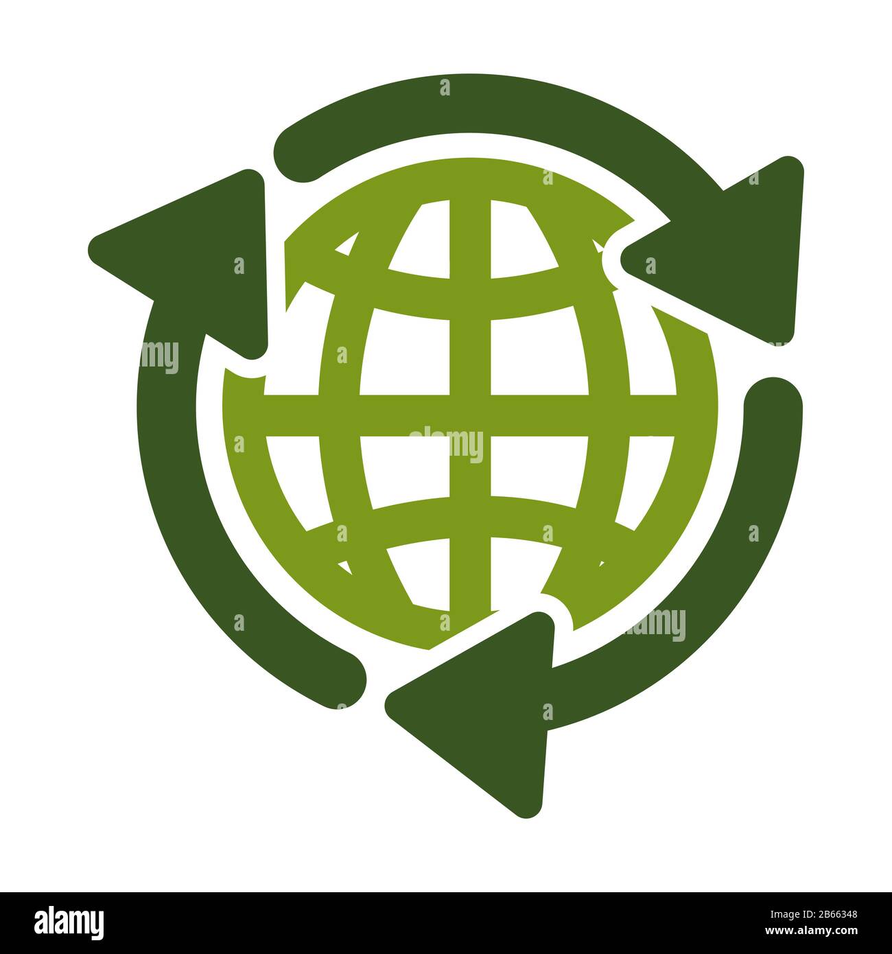 Recycling isolated icon, planet saving, environment protection Stock ...