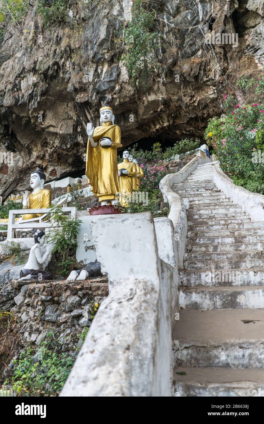 Yathae Pyan Cave, Hpa An, Myanmar, Asia Stock Photo - Alamy