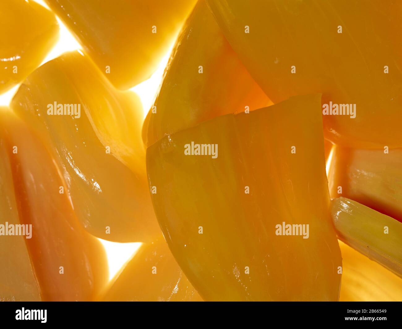 Jackfruit chunks food still life against white background Stock Photo ...