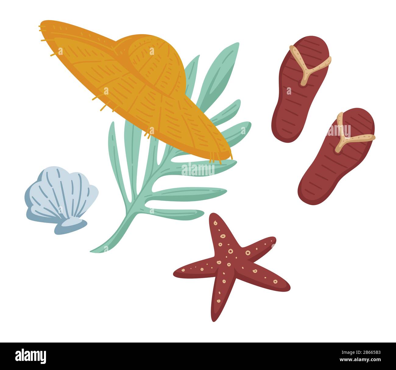 Flip flops cartoon icons Cut Out Stock Images & Pictures - Alamy