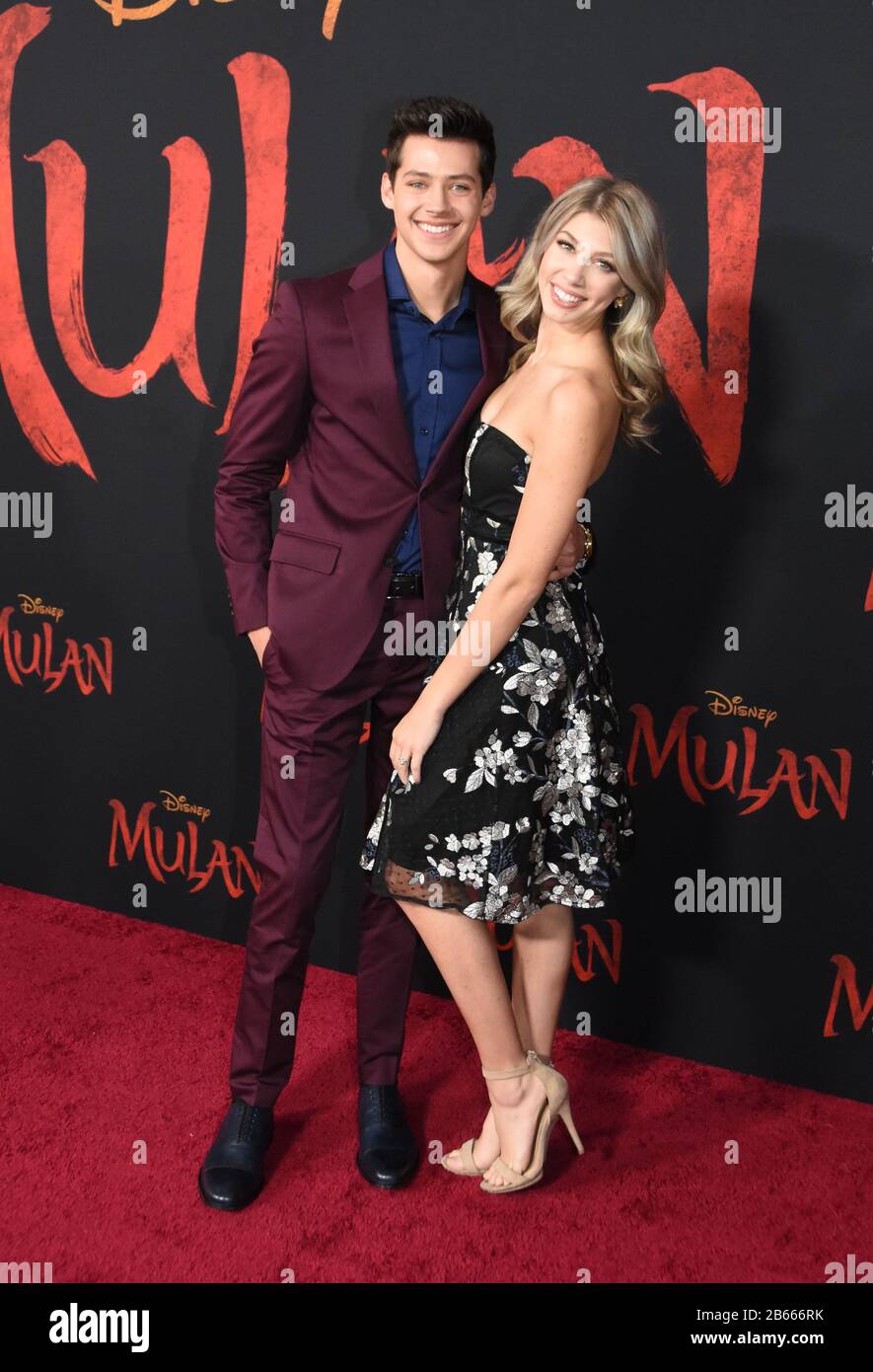 Hollywood, California, USA 9th March 2020 Actor Matt Cornett and model ...