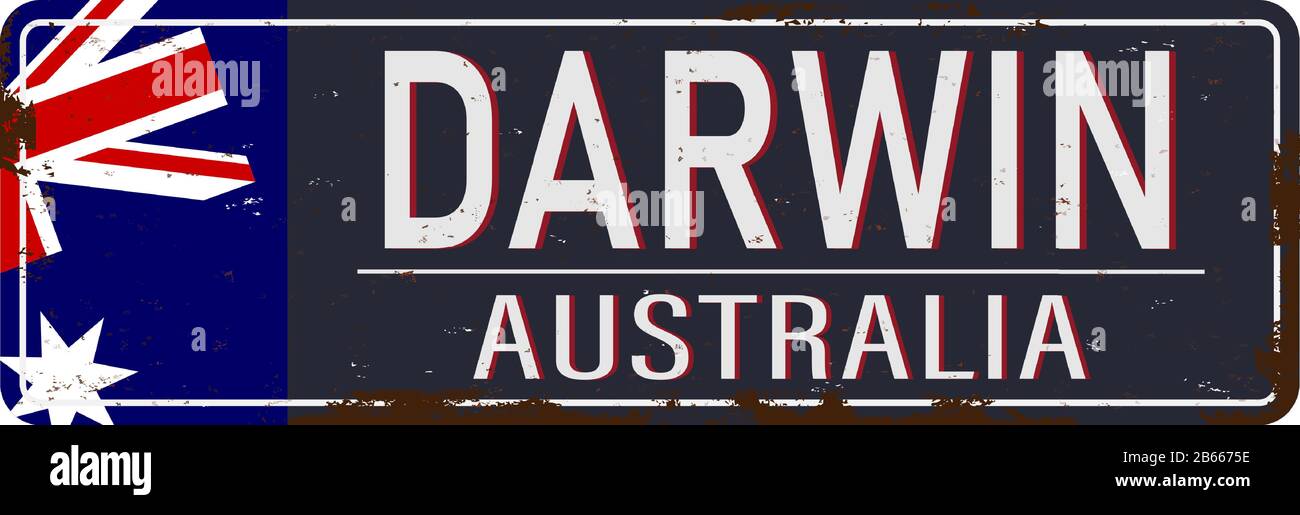 darwin road sign vector illustration, road table Stock Vector Image ...