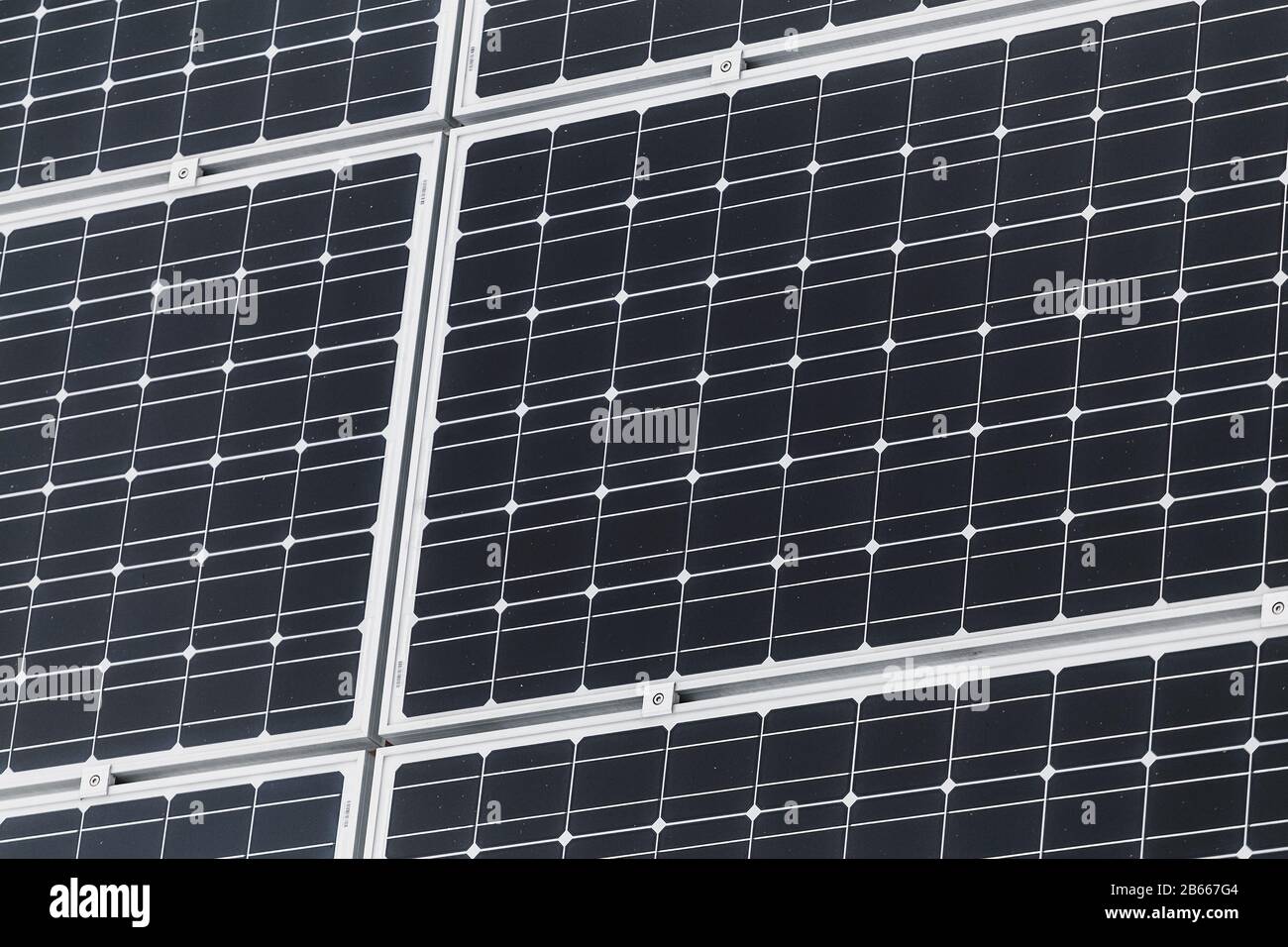 detail of a photovoltaic solar panel for renewable electric production ...