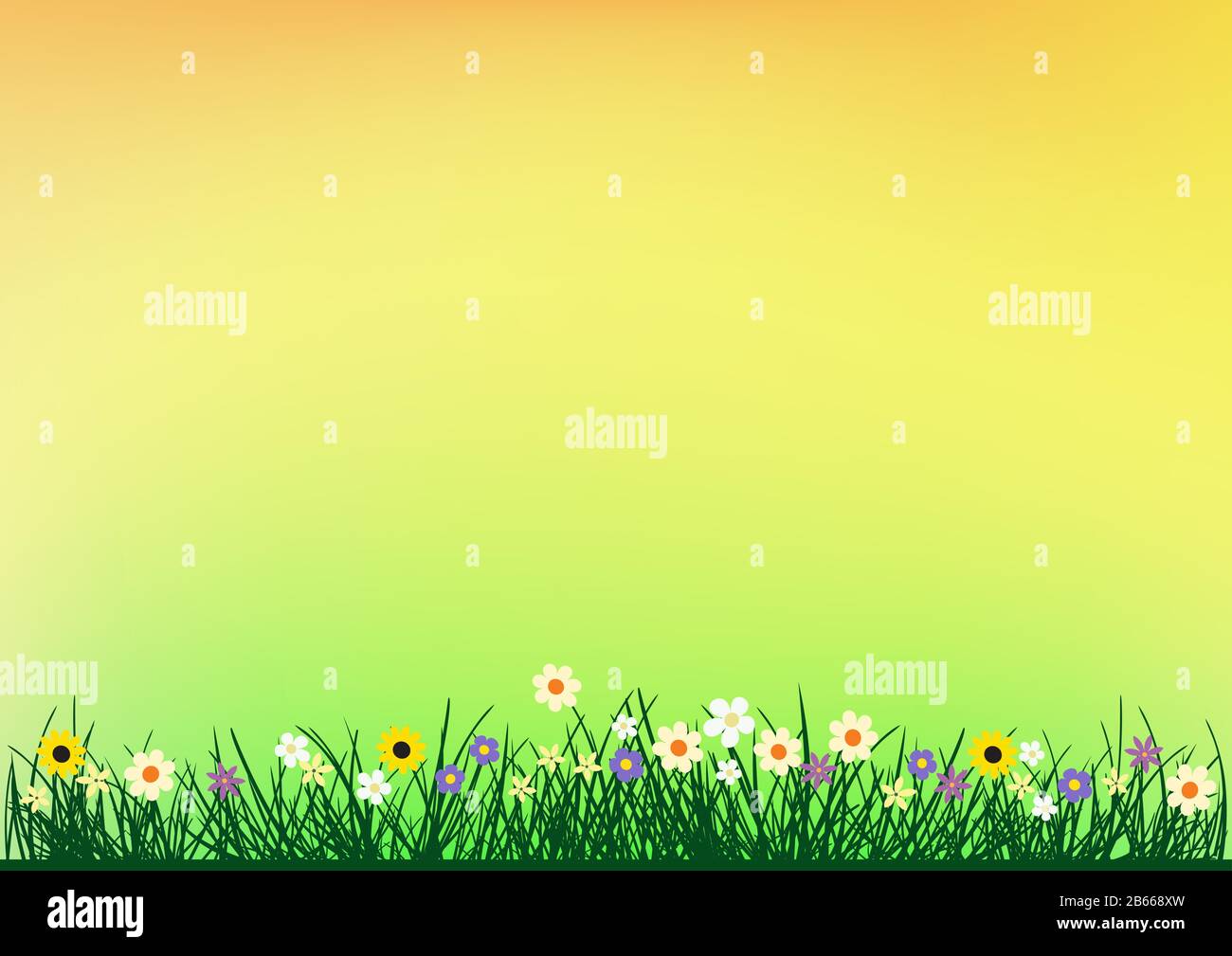 grass and flowers color background Stock Vector Image & Art - Alamy