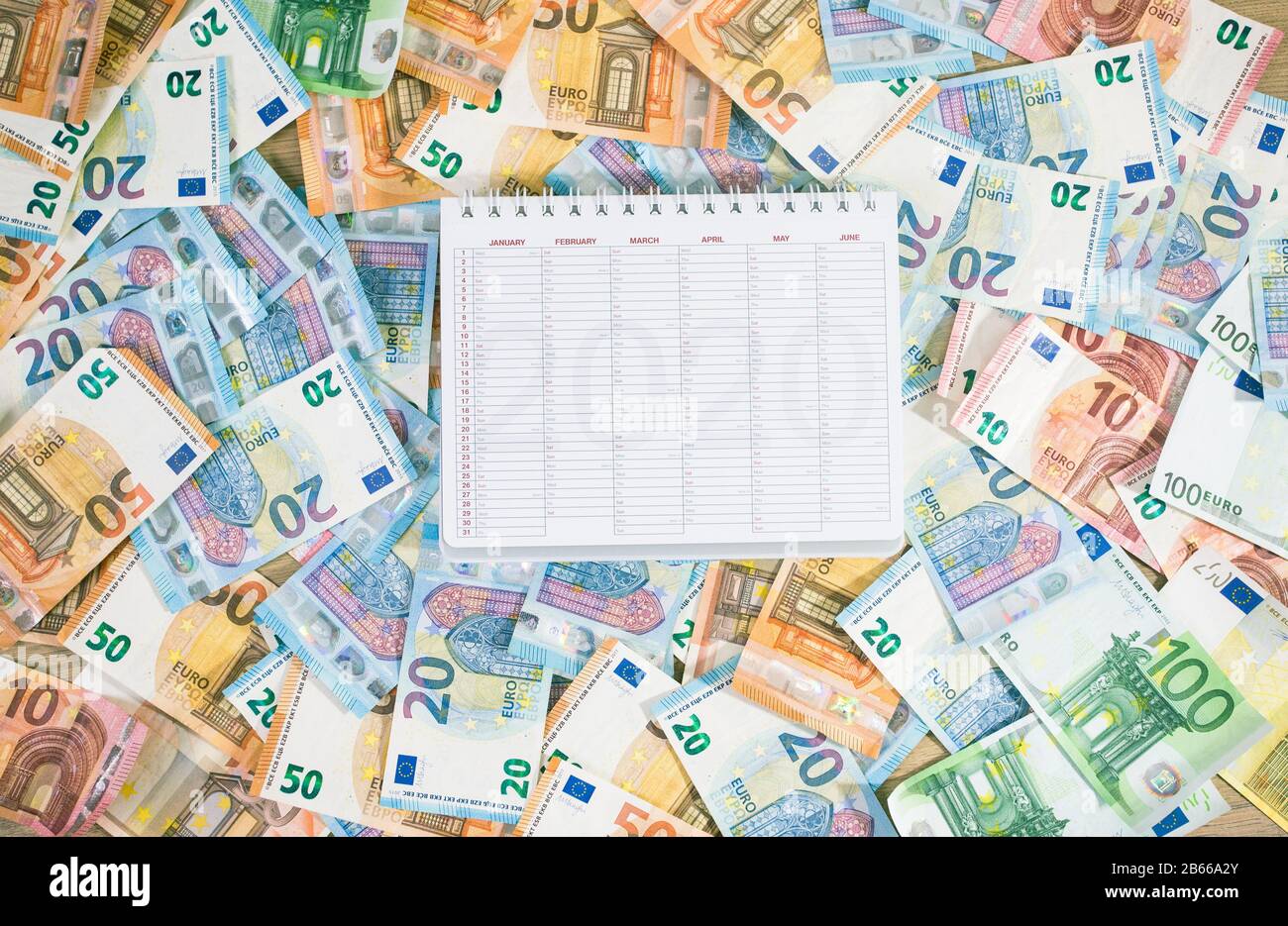 Planning and calculating some investment in Euro currency Stock Photo ...