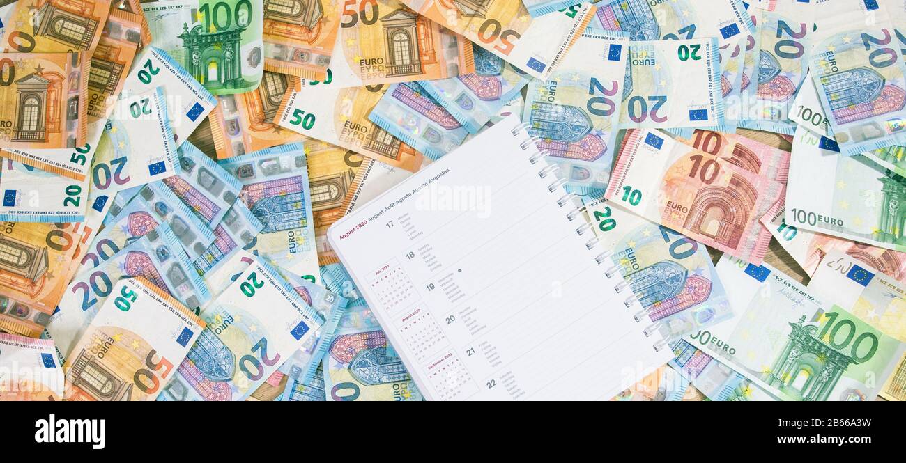 Planning and calculating some investment in Euro currency Stock Photo ...