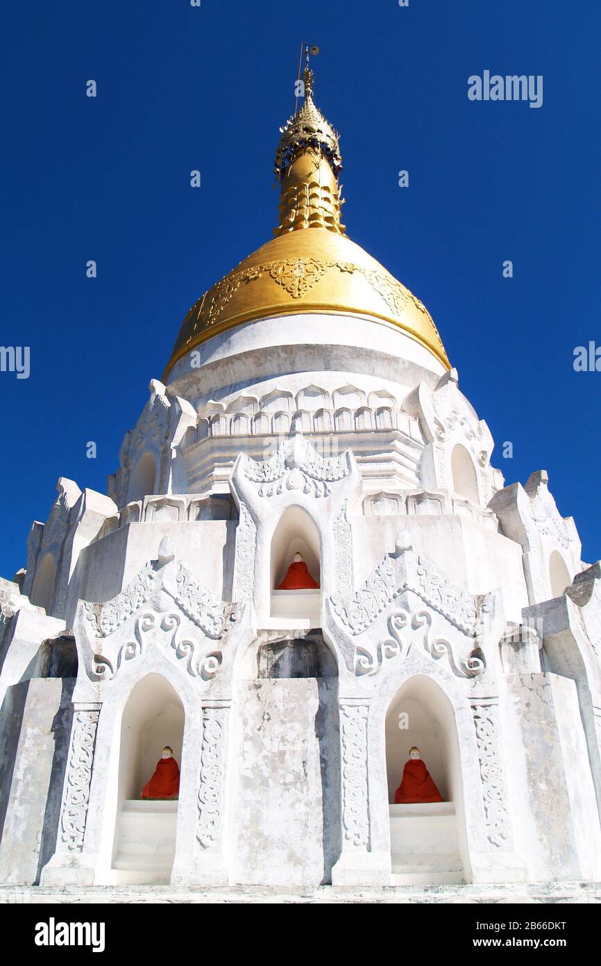 buddhist stupa in temple in myanmar Stock Photo - Alamy