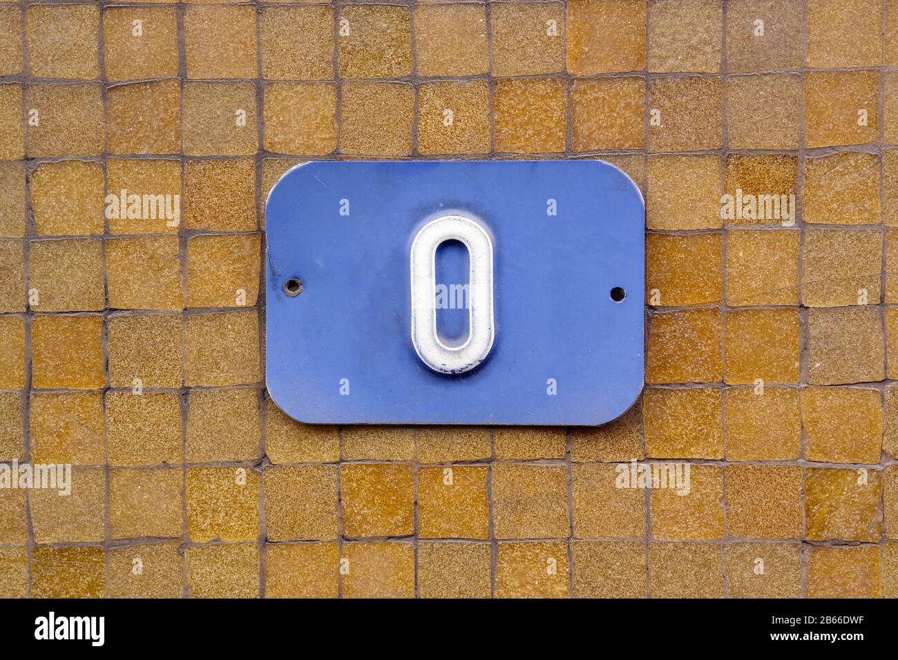 House Number 0 sign Stock Photo - Alamy