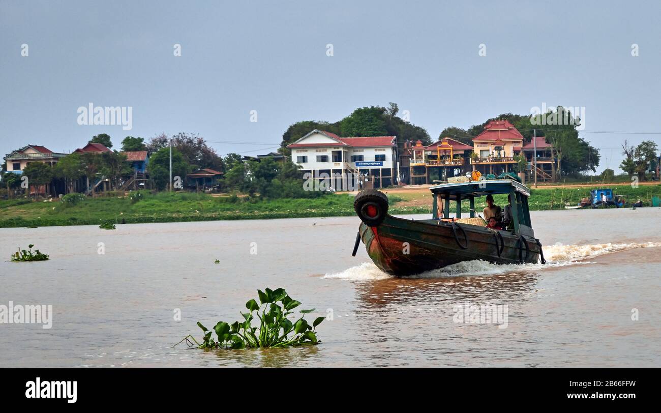Cambodia, The Tonle Sap River connects the Tonle lake with the River ...
