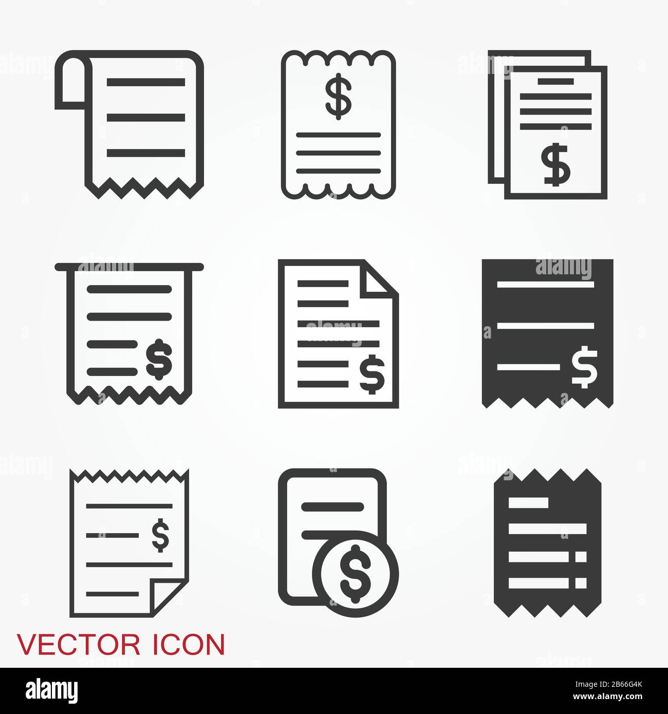 Invoice vector icon. Finance and Banking symbol Stock Vector Image ...