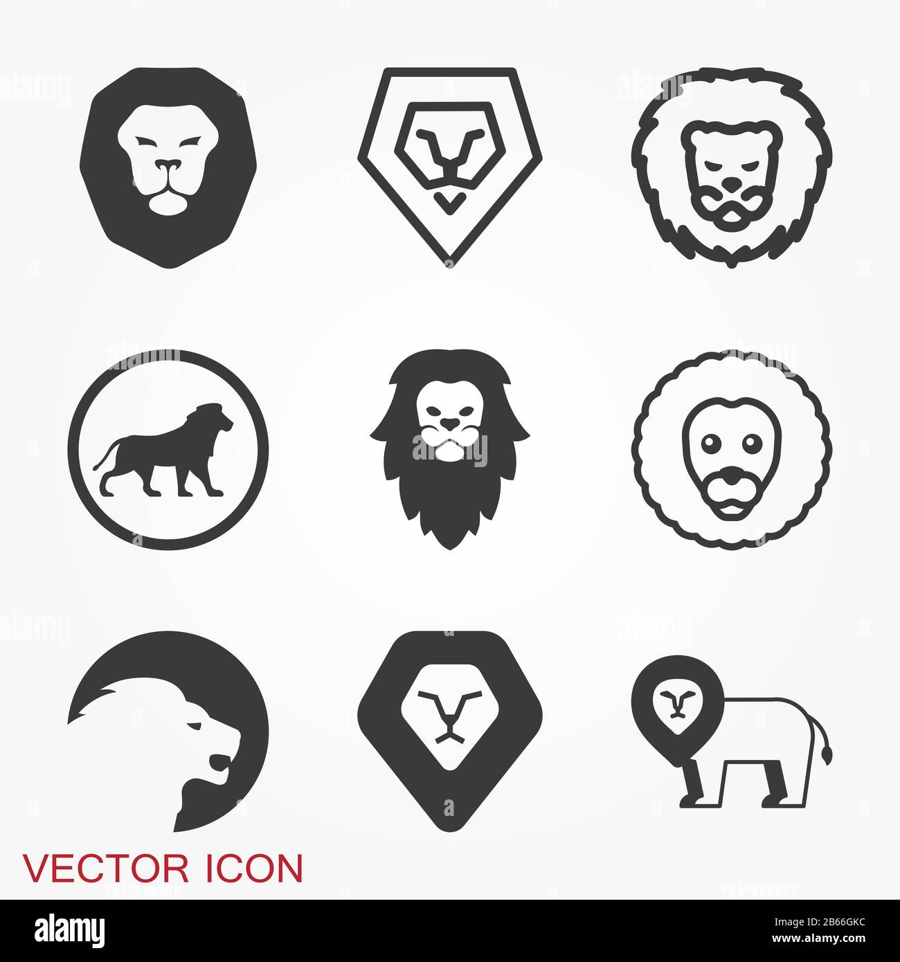 Lion vector icon. Key ideas is business, design, branding Stock Vector ...