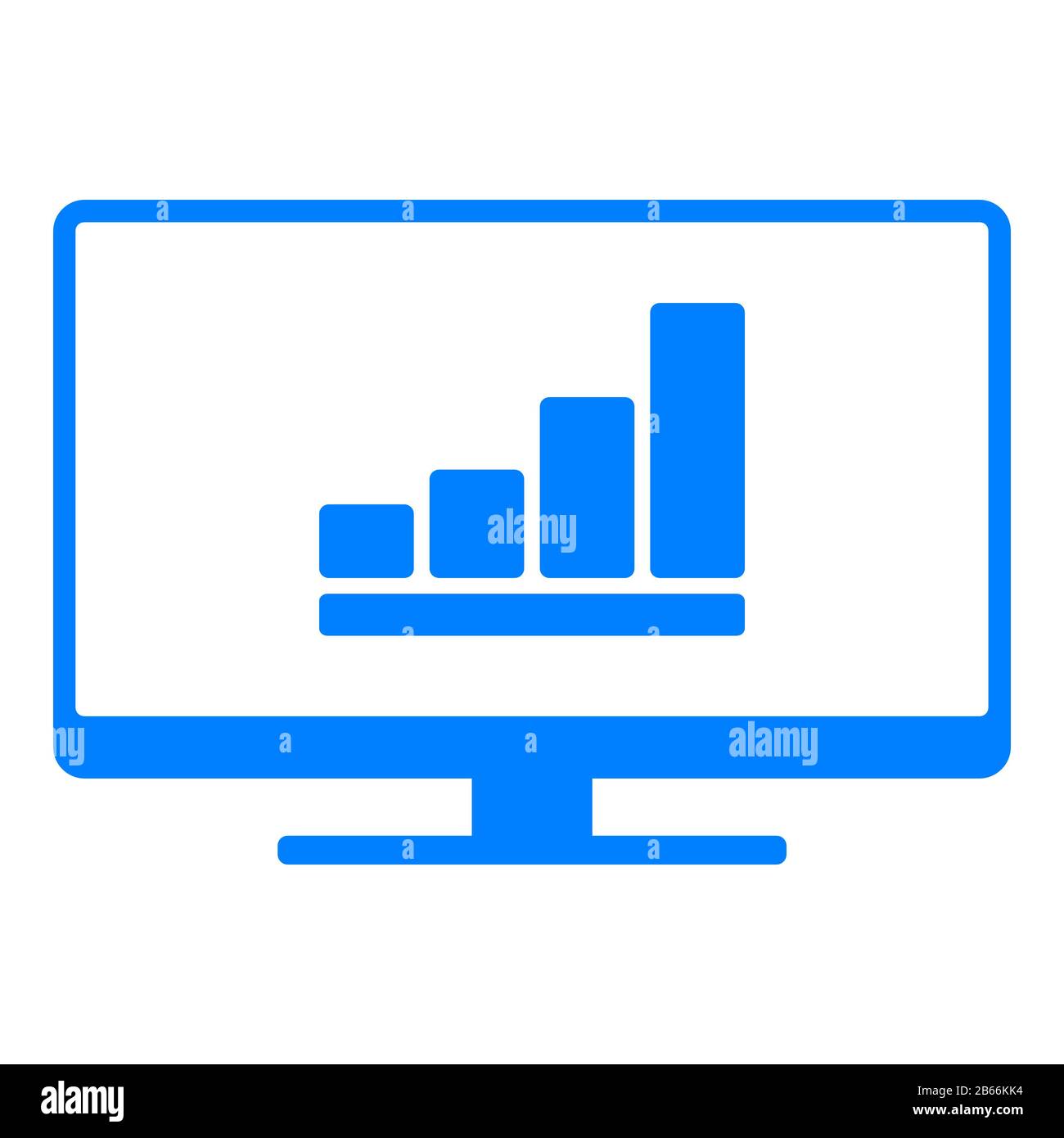 Bar chart and screen Stock Photo - Alamy