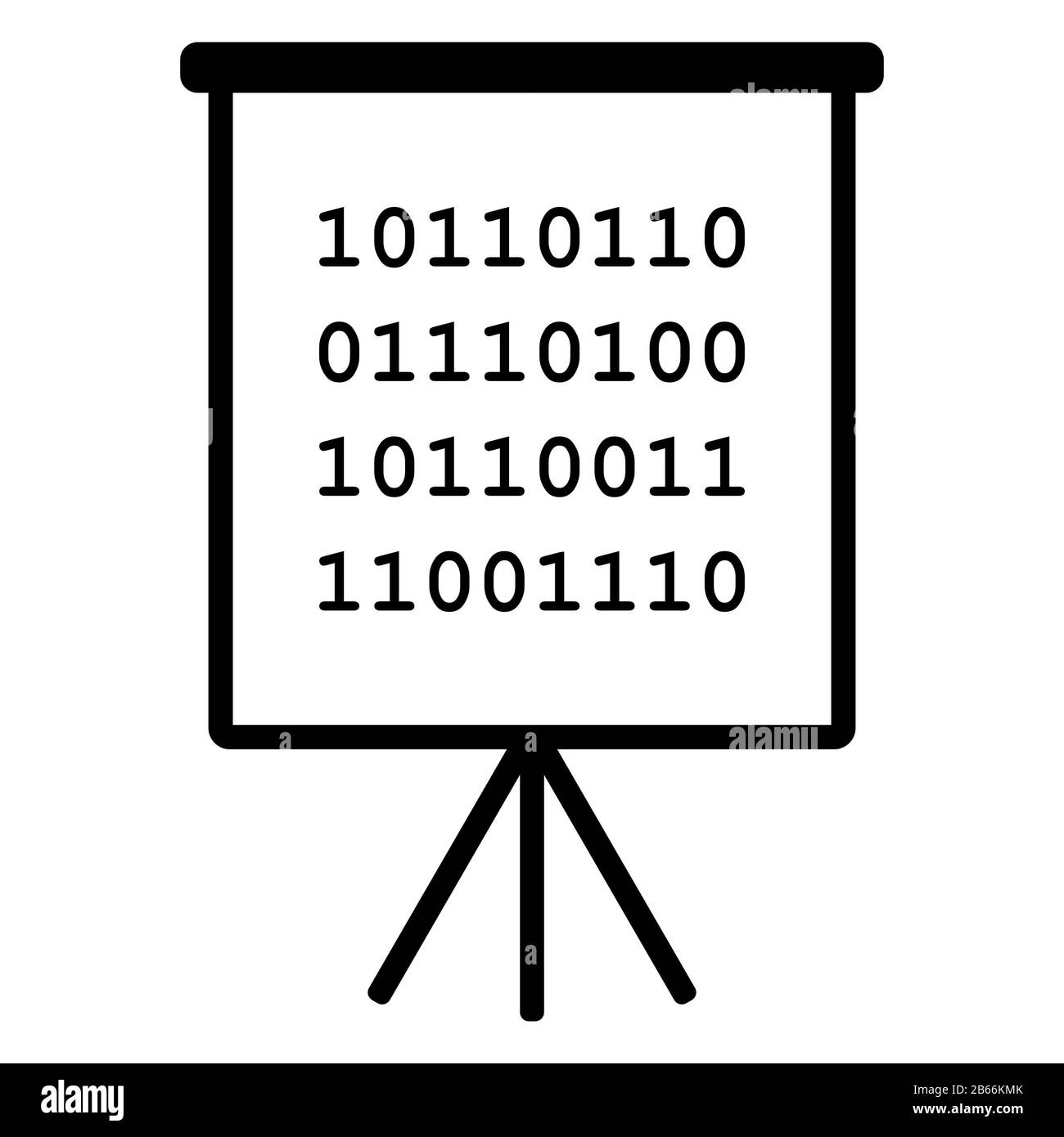 Binary code and flipchart Stock Photo - Alamy