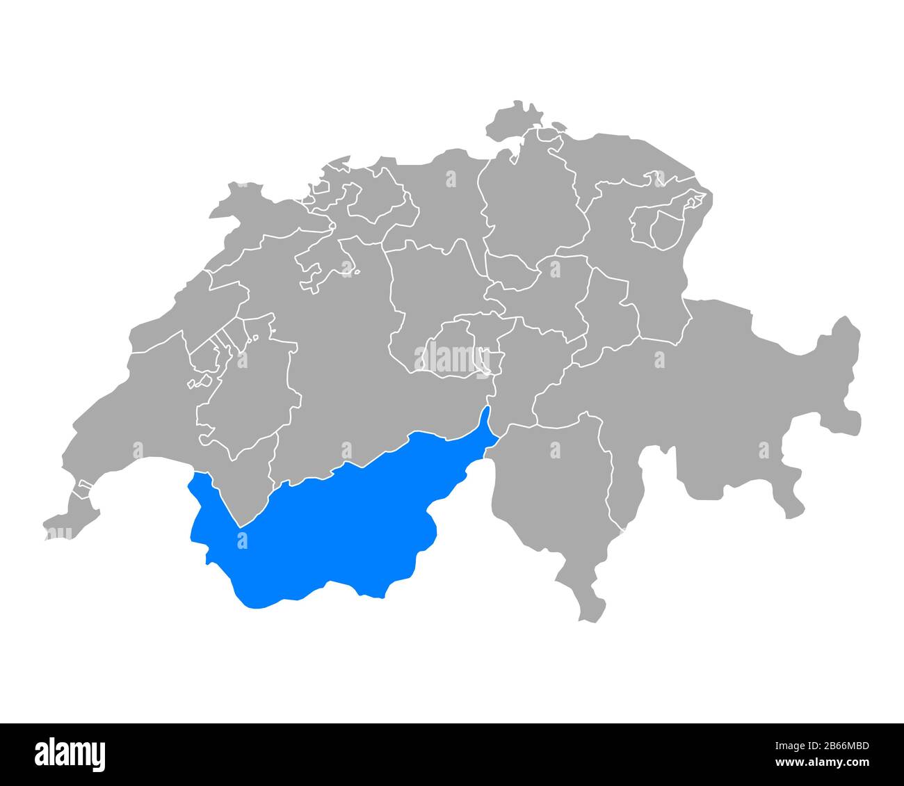 Map of Valais in Switzerland Stock Photo - Alamy