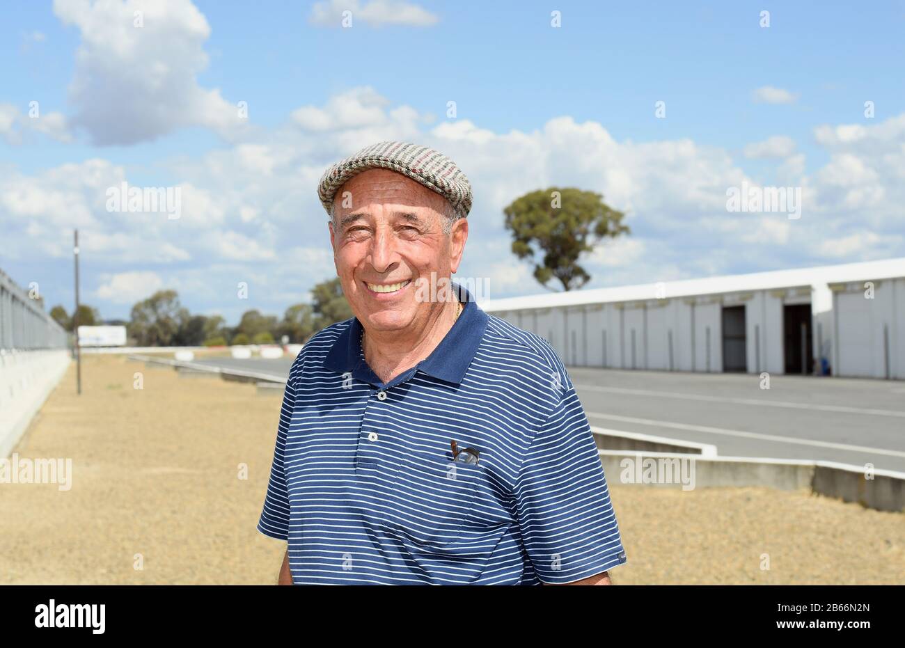 Italian born Australian racing driver Alfredo Costanzo in the pit lane ...