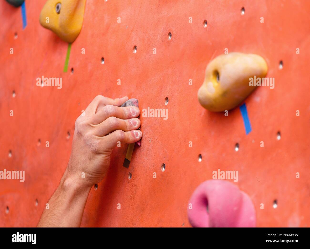 Climbing wall hand hold closeup hi-res stock photography and images - Alamy
