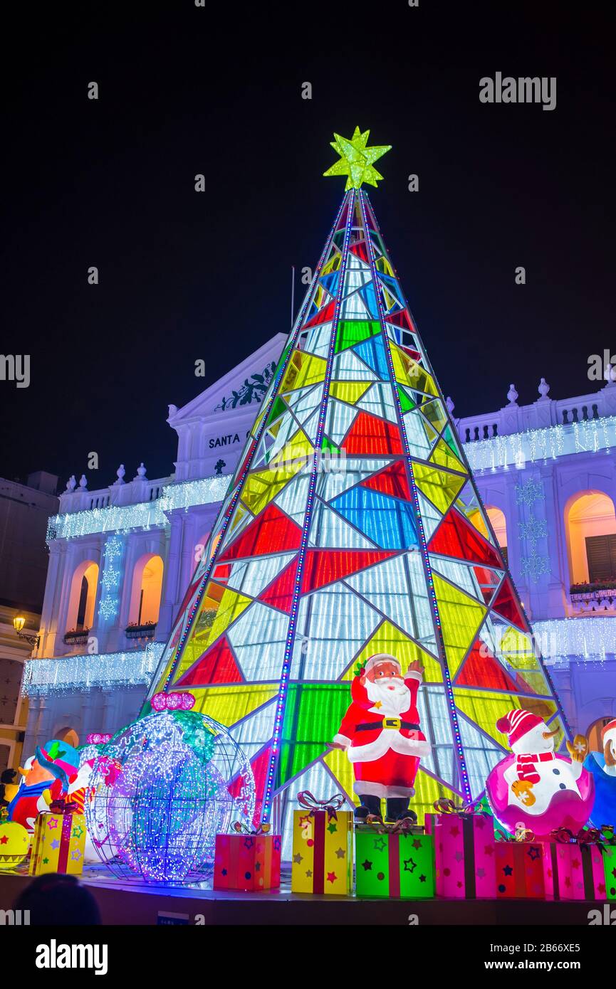 Lights installation in Macau during the annual Macau Light festival ...