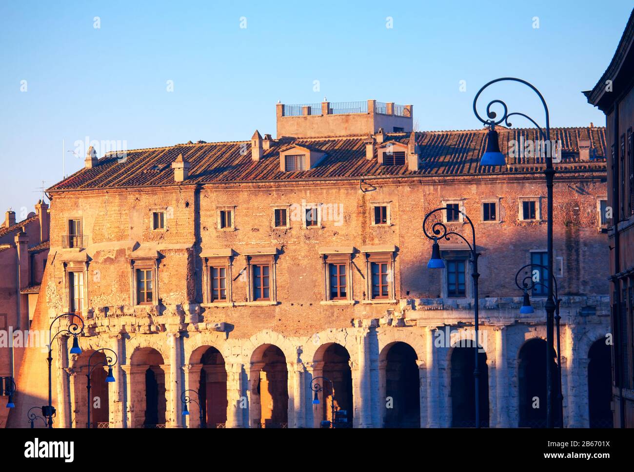 Facade of Marcello Theater in Rome Stock Photo - Alamy