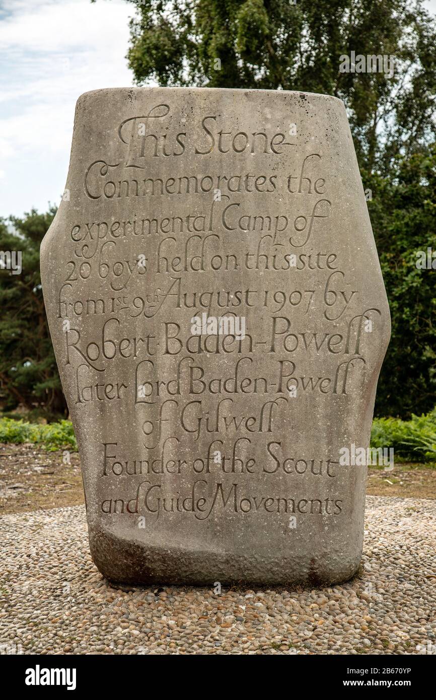 Boy Scout commemorative stone Stock Photo - Alamy