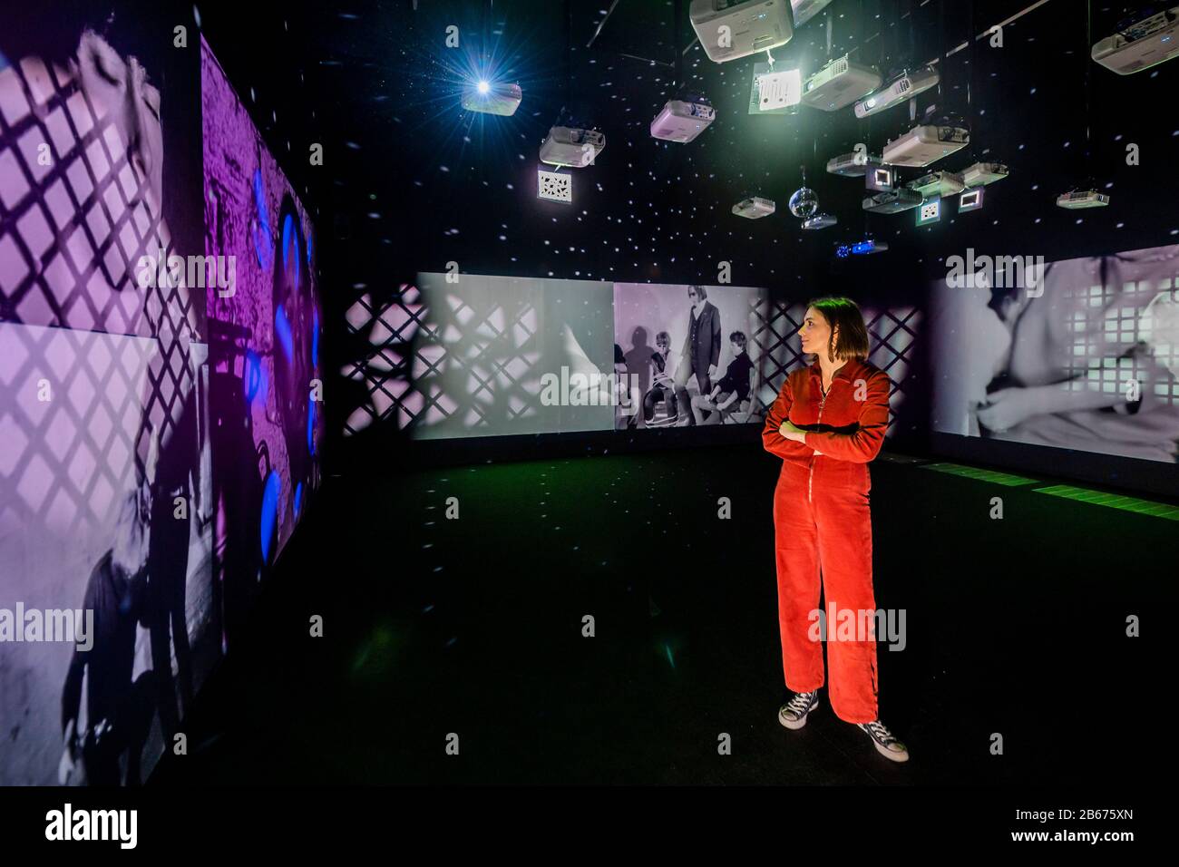 The Exploding Plastic inevitable room with his films and music by ...