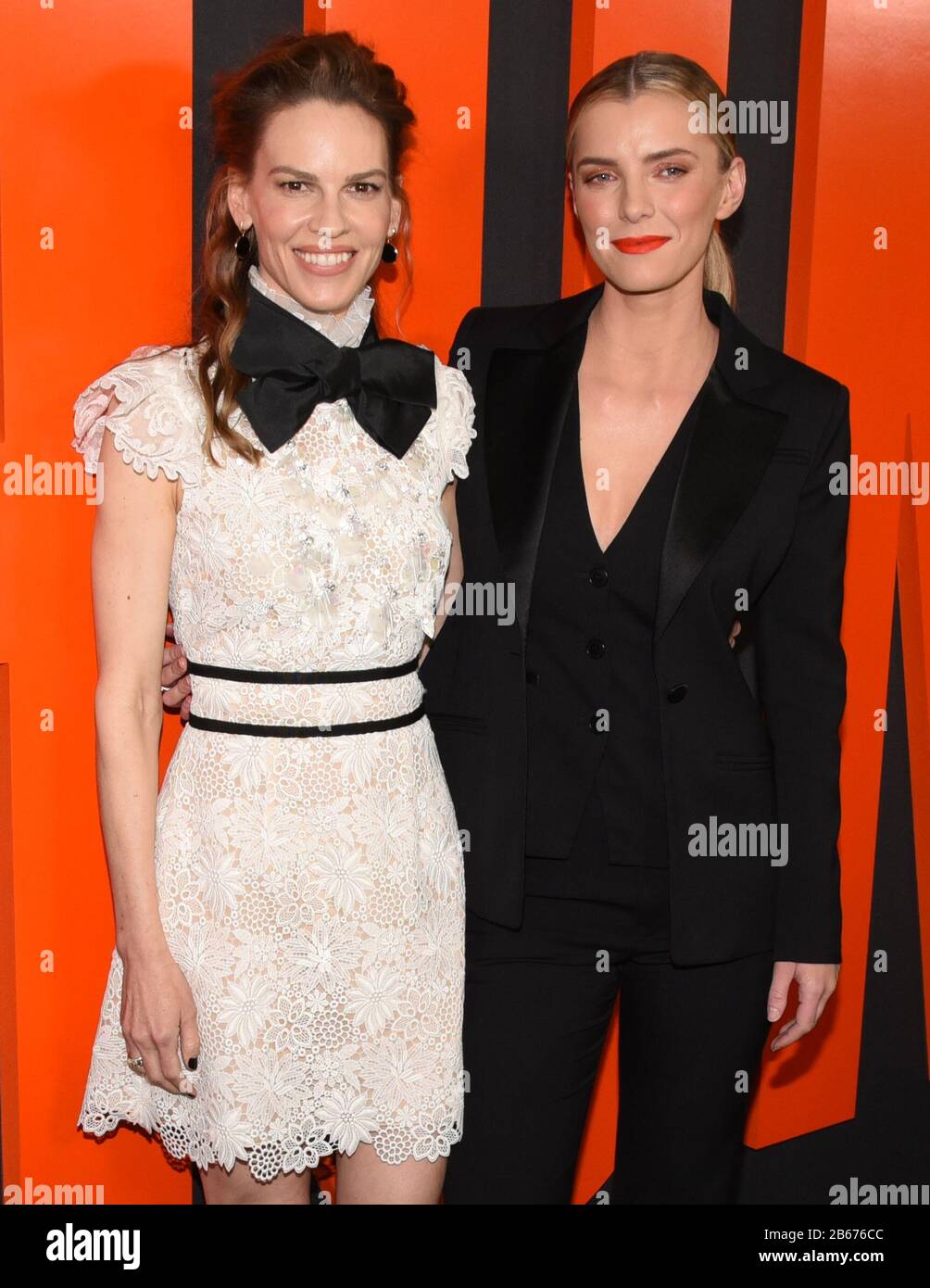 Hollywood, California, USA. 09th Mar, 2020. Hilary Swank and Betty ...
