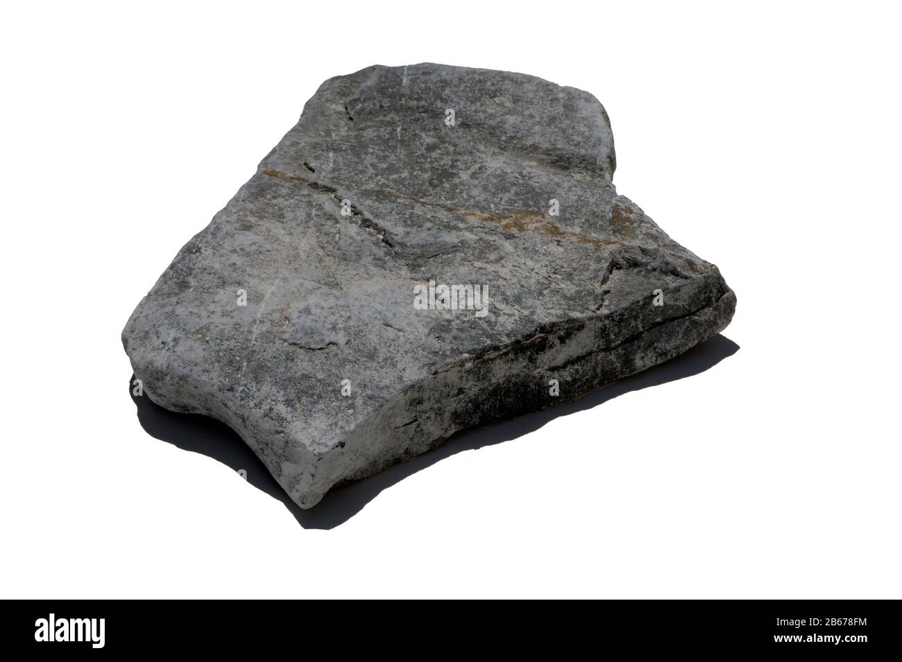 stone flat plane shadow isolated white background Stock Photo - Alamy