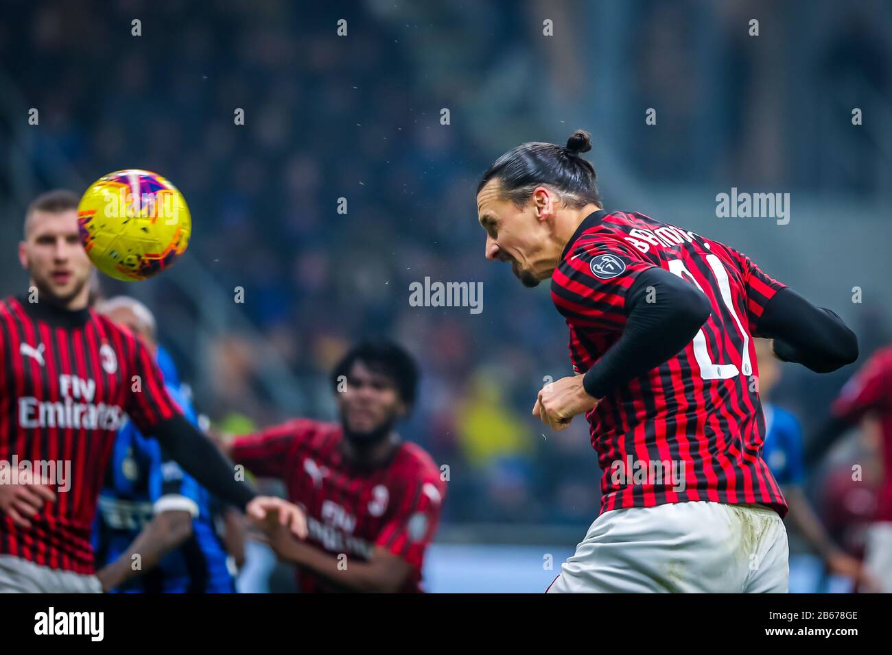 Zlatan Ibrahimovic of AC Milan during italian soccer Serie A season ...