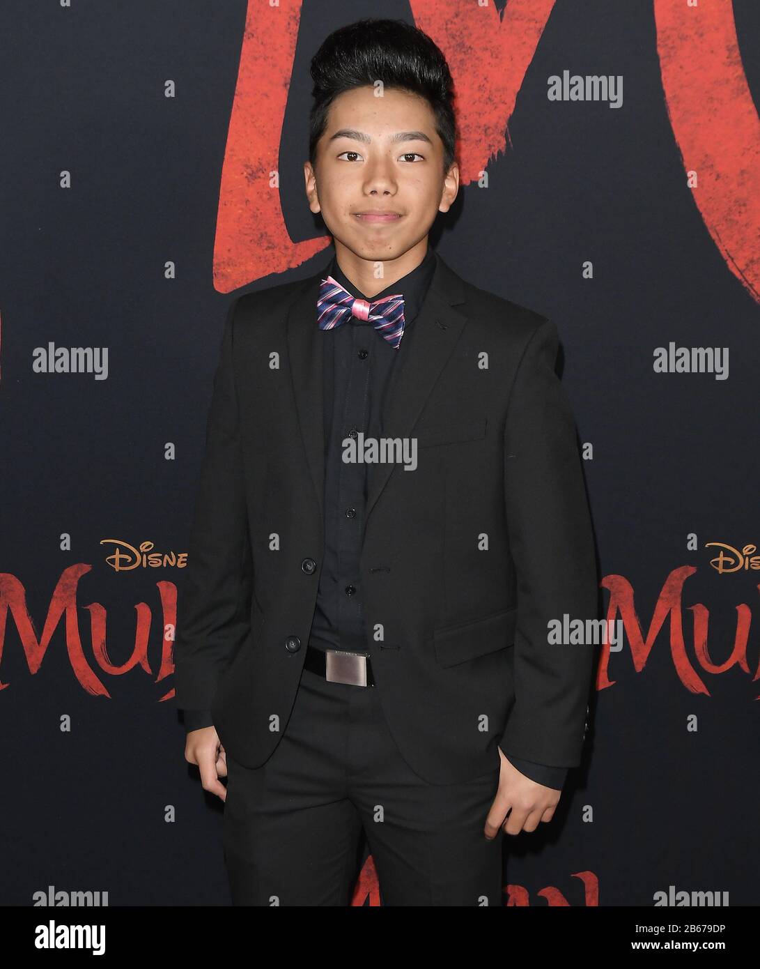 Los Angeles, USA. 09th Mar, 2020. Aidan Prince arrives at the Disney's ...