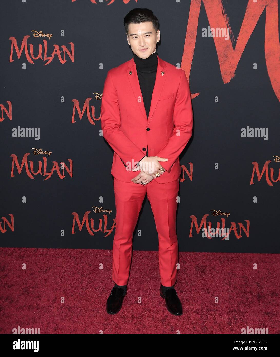 Los Angeles, USA. 09th Mar, 2020. Chen Tang arrives at the Disney's ...