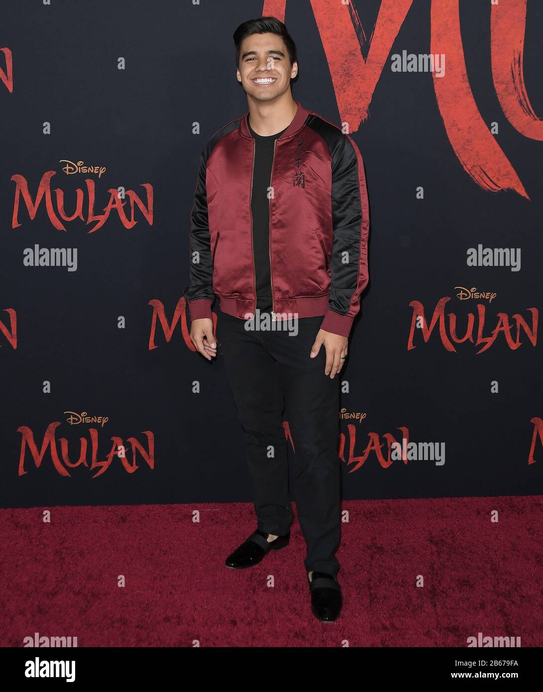 Los Angeles, USA. 09th Mar, 2020. Jordan Buhat arrives at the Disney's ...