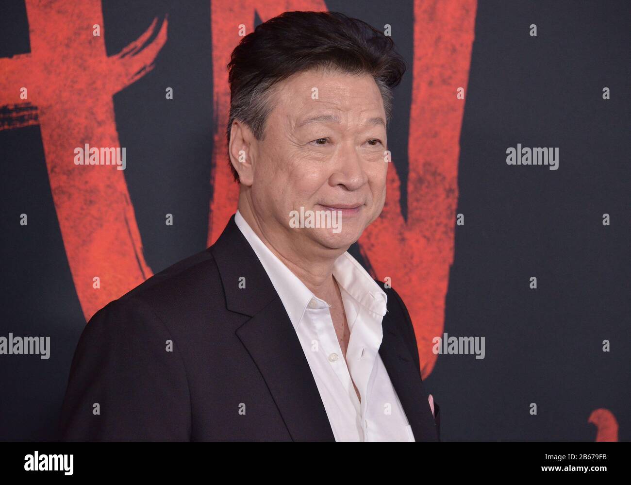 Los Angeles, USA. 09th Mar, 2020. Tzi Ma arrives at the Disney's MULAN ...