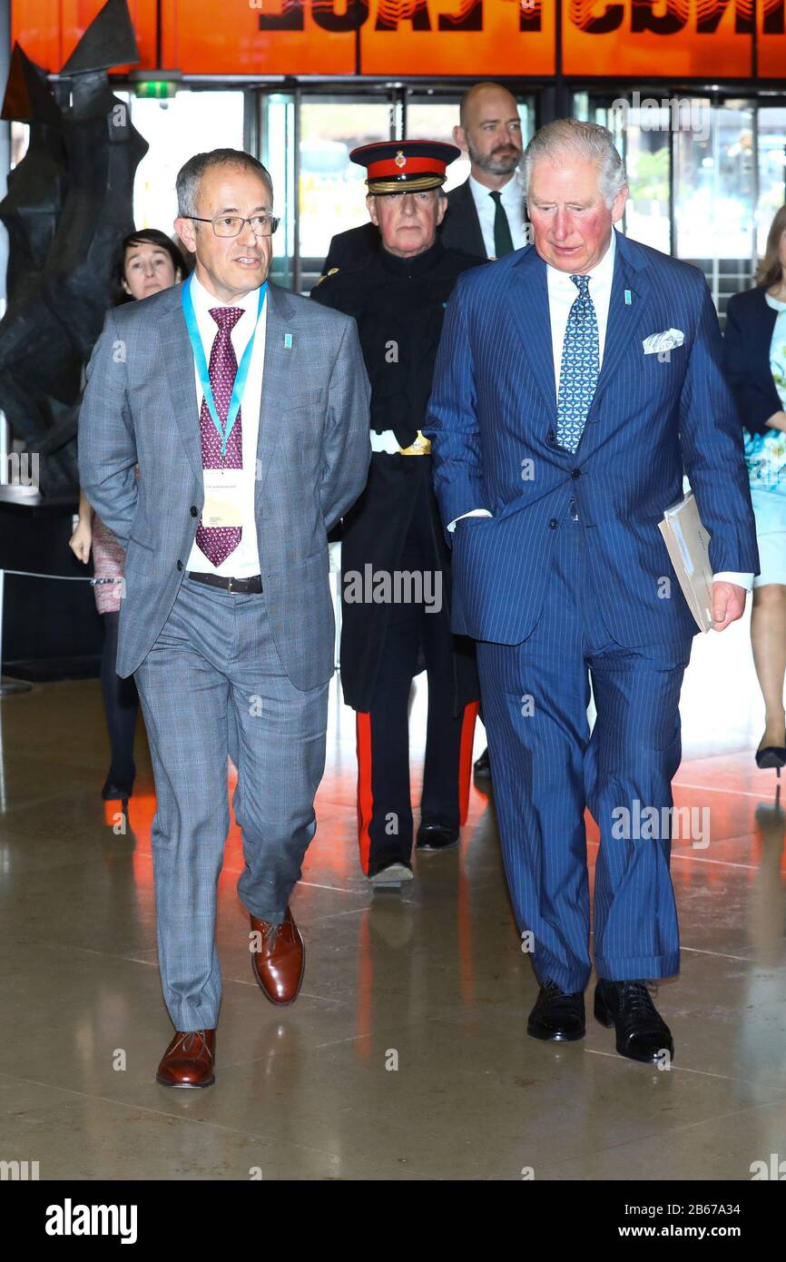 The Prince of Wales and Tim Wainwright from WaterAid (left) attend the ...
