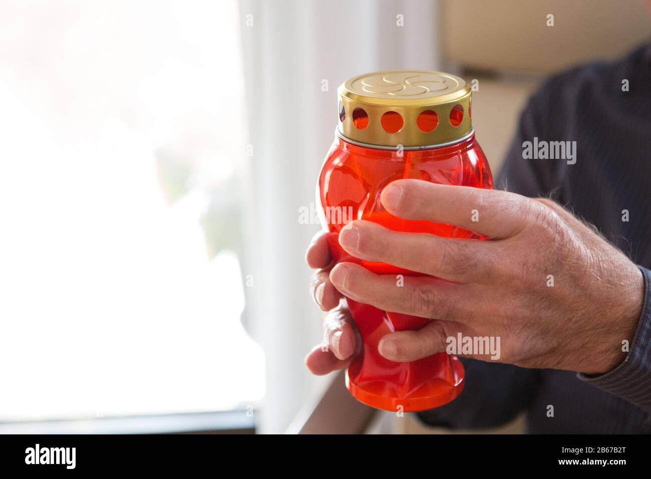 Sorrow man over loss his nearest relative Stock Photo - Alamy
