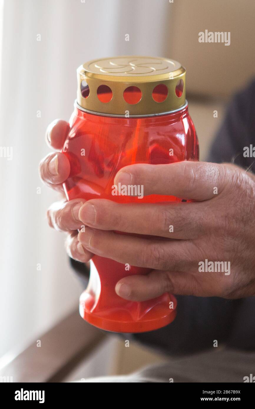Sorrow man over loss his nearest relative Stock Photo - Alamy