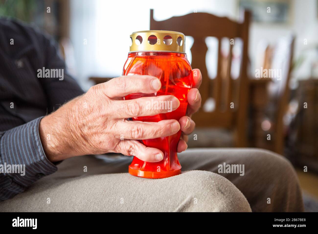 Sorrow man over loss his nearest relative Stock Photo - Alamy