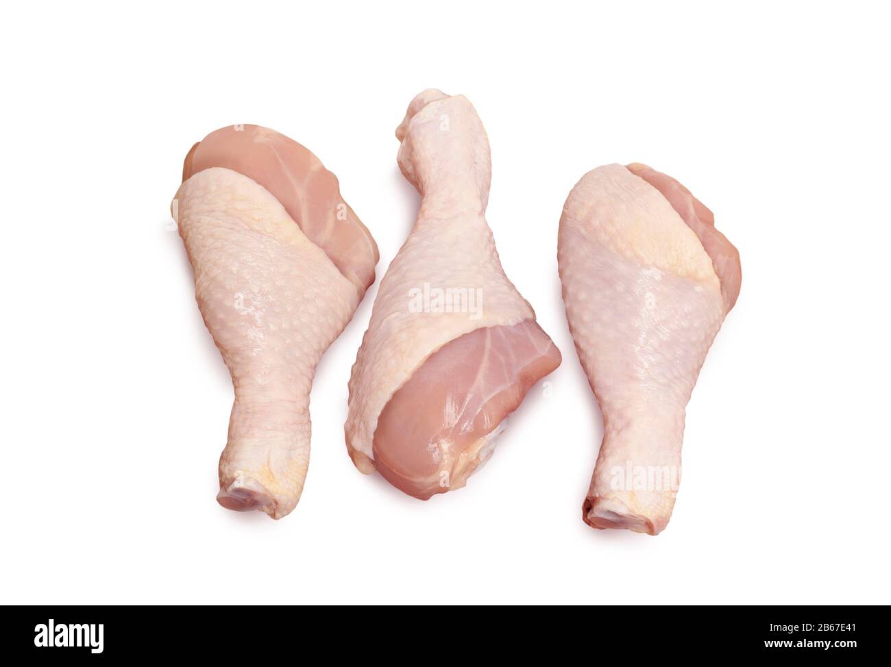 Raw Chicken meat isolated on white background. With clipping path Stock ...