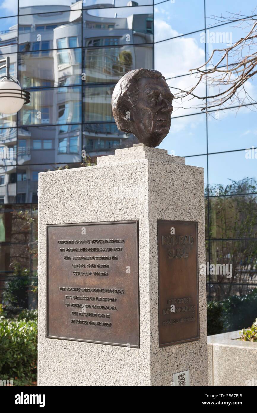 Bust of Konrad Zuse, his greatest achievement was the world's first ...