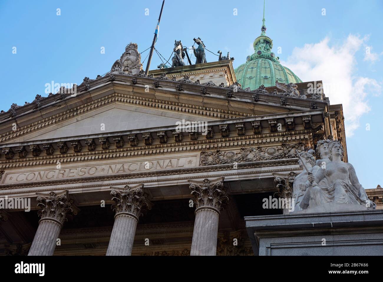 The main facade of the Argentine National Congress, Buenos Aires ...