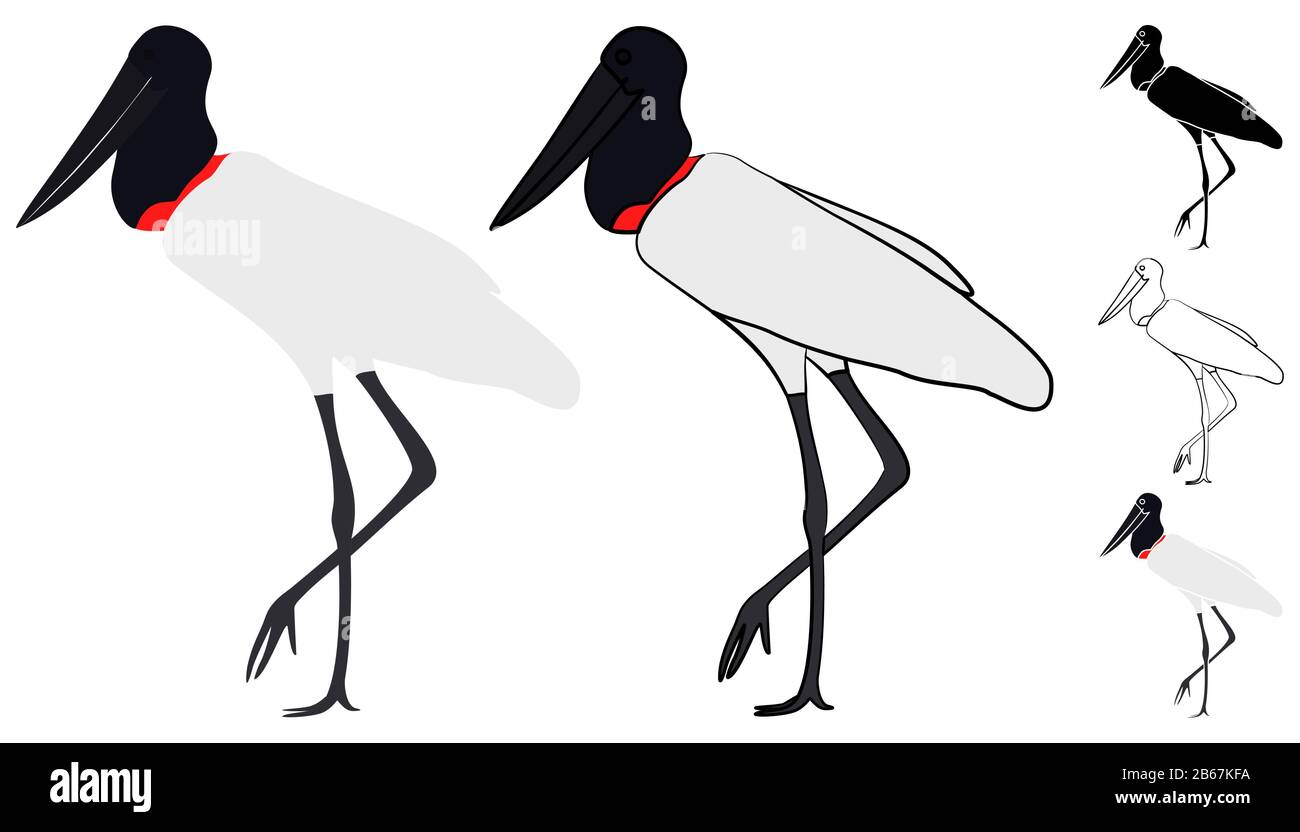 Tuiuiu bird symbol pantanal Cut Out Stock Images & Pictures - Alamy