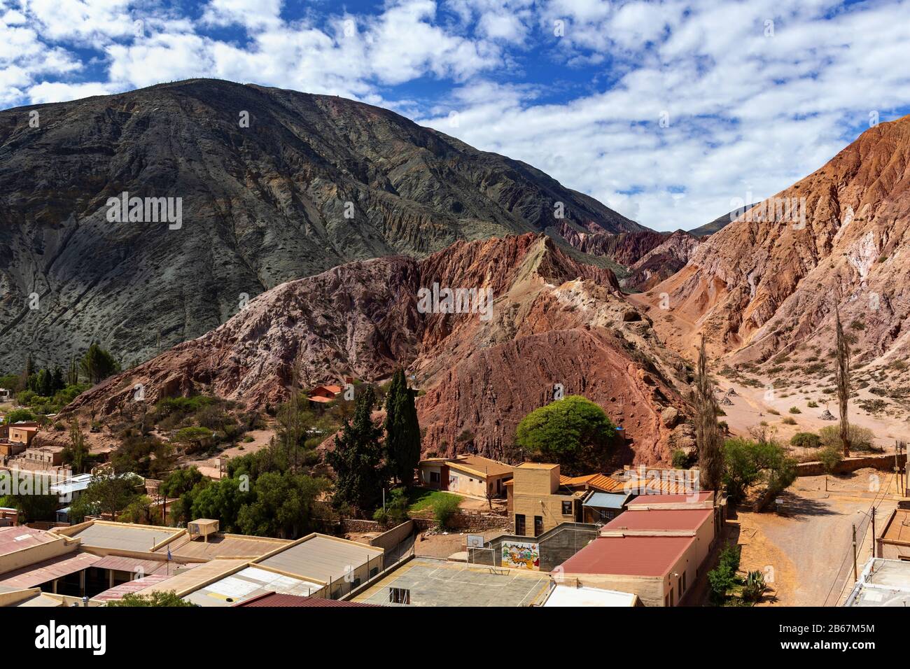 Hill of the Seven Colours in Purmamarca, Argentina Stock Photo - Alamy