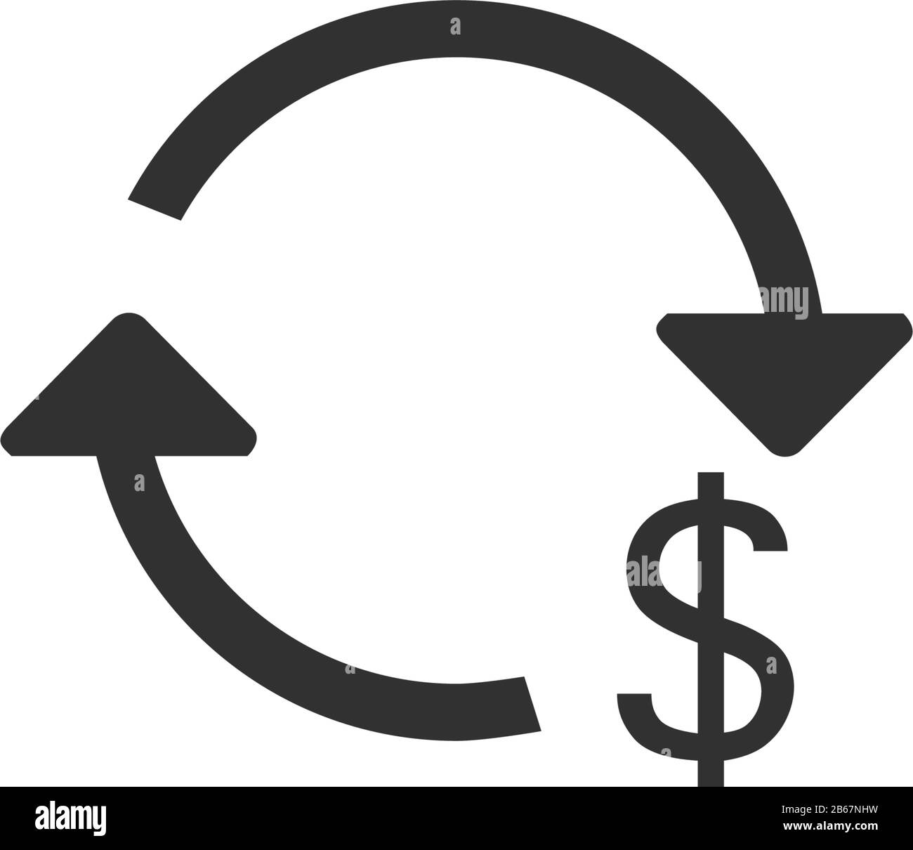 Money convert, cirle arrows with dollar sign. Stock Vector illustration ...