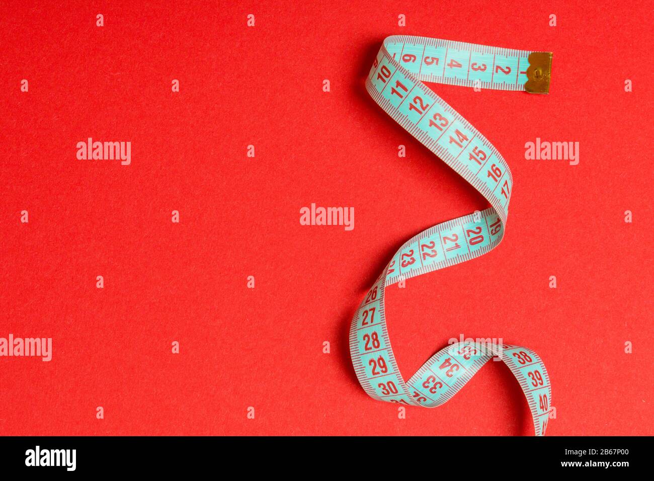 Tangled measuring tape with space for your idea. Sewing and tailor ...