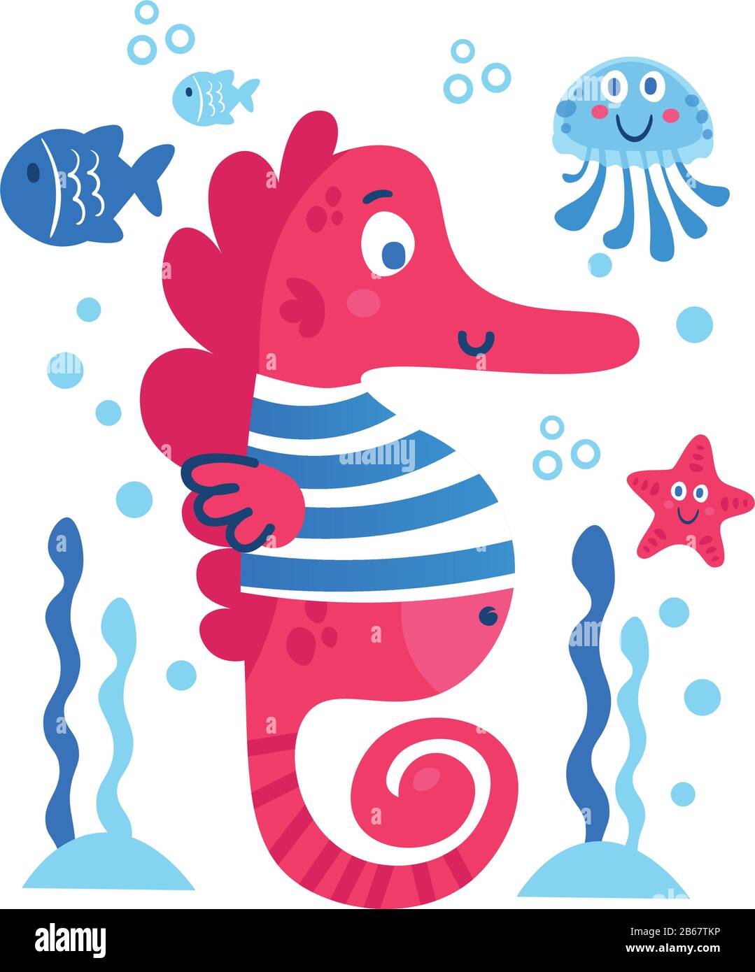 Cute jellyfish seaweed Cut Out Stock Images & Pictures - Alamy