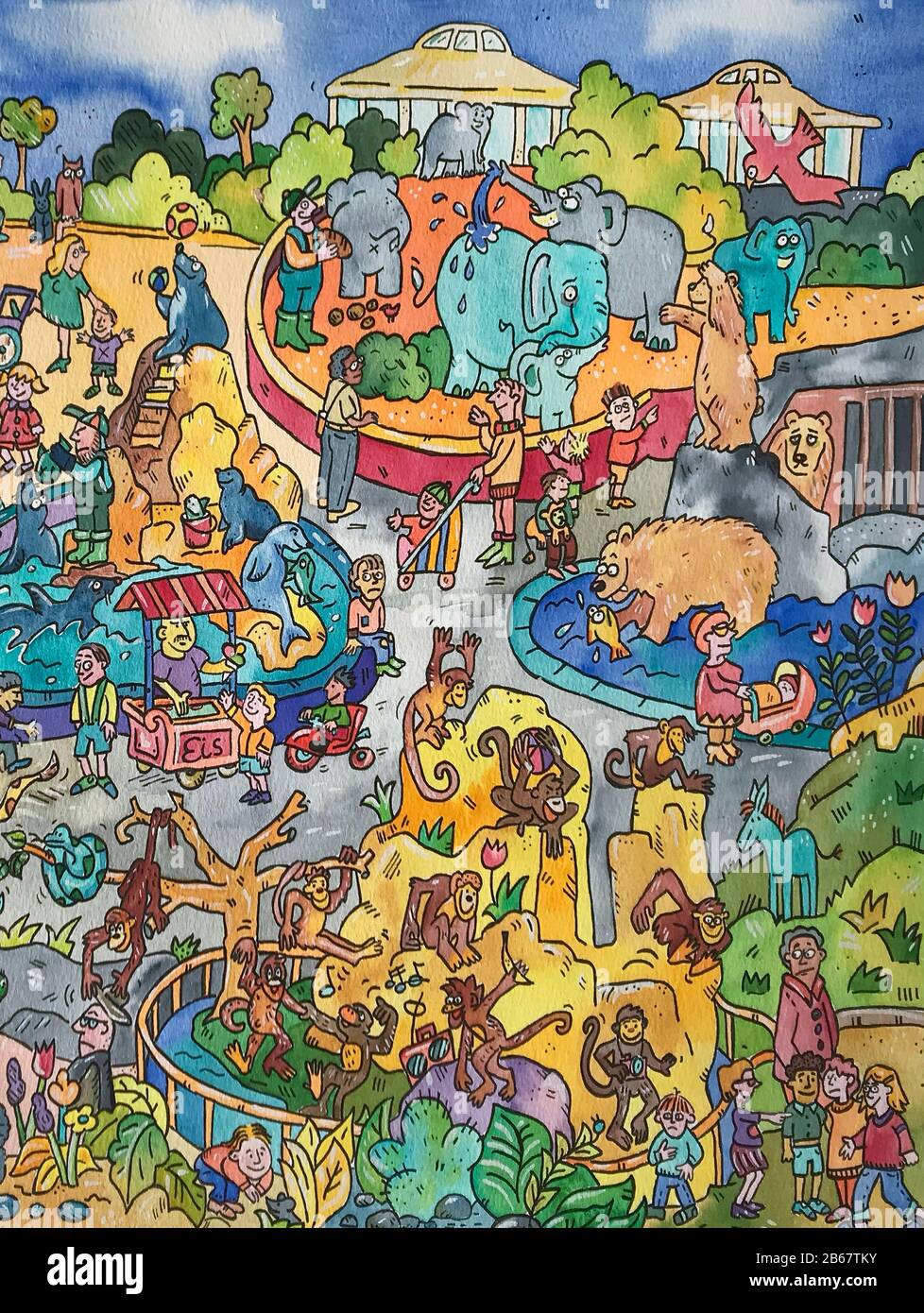 a funny zoo Stock Photo - Alamy