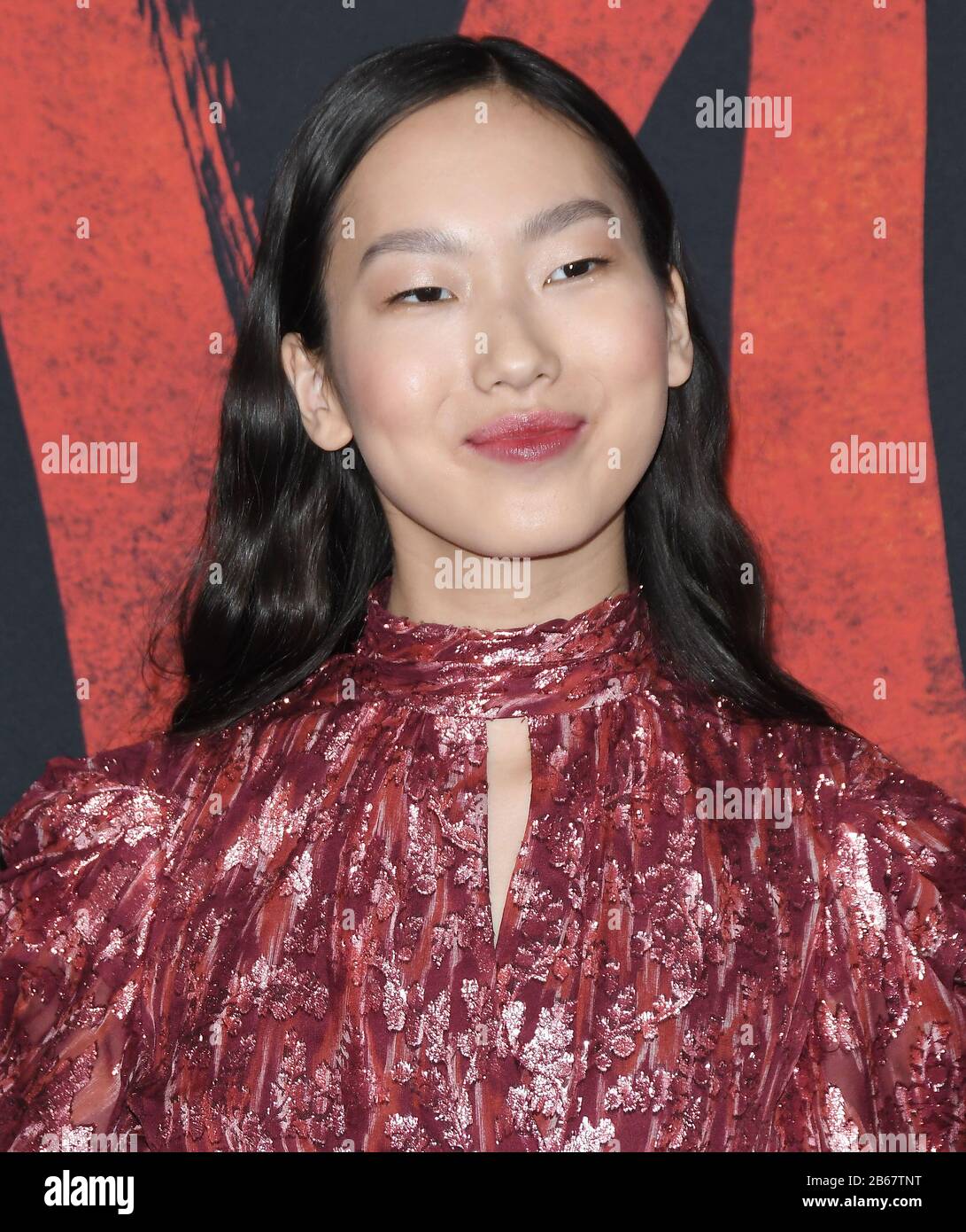 Los Angeles, USA. 09th Mar, 2020. Madison Hu arrives at the Disney's ...