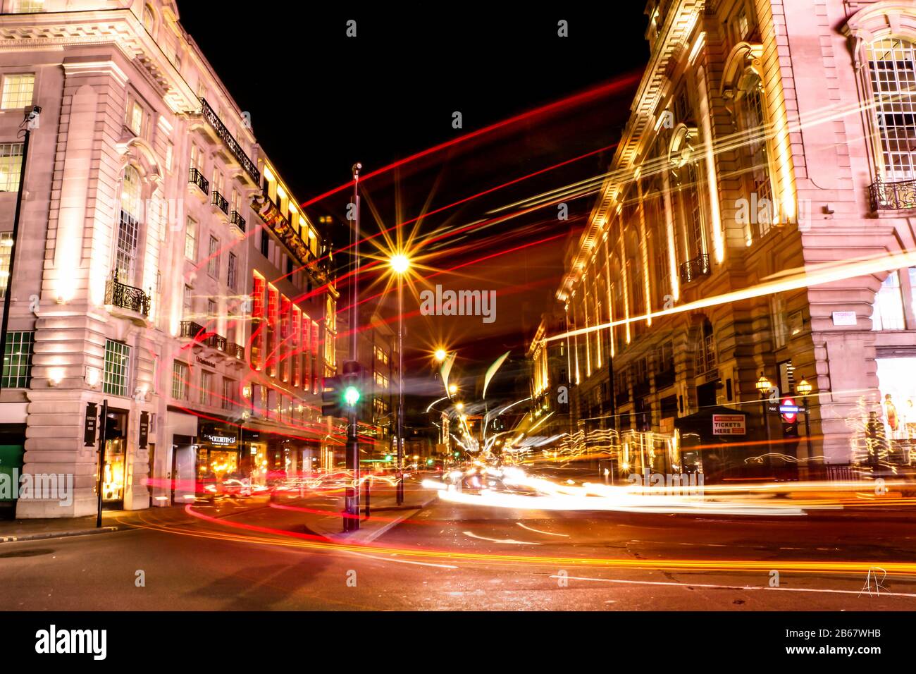 Piccadilly Circus at night, London Stock Photo - Alamy